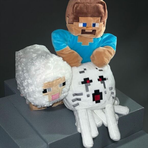 Mojang | Toys | Minecraft Pillow Buddies Plush Ghast Sheep Steve Boy ...
